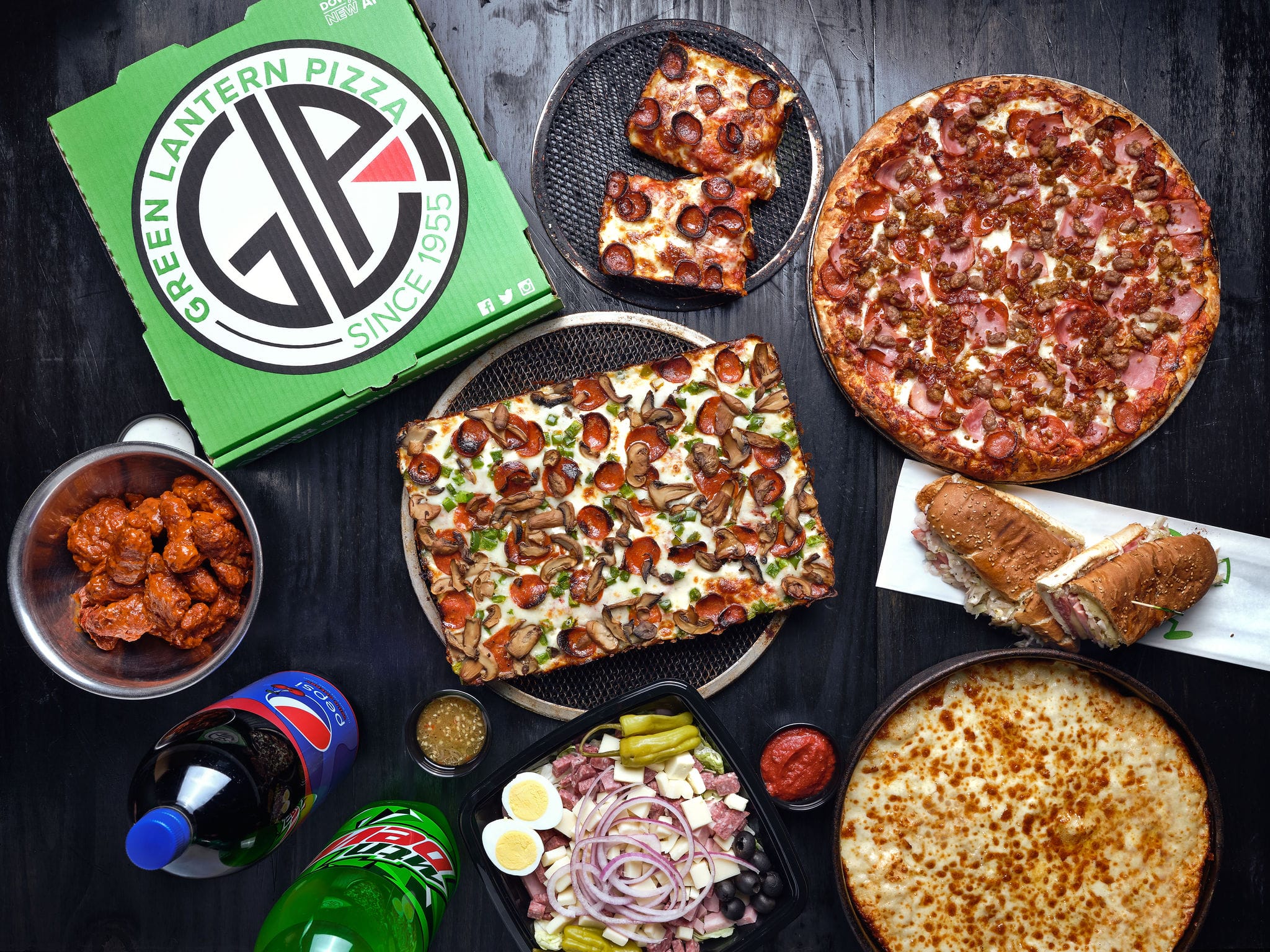 Lift Your Mood with Green Lantern Pizza!